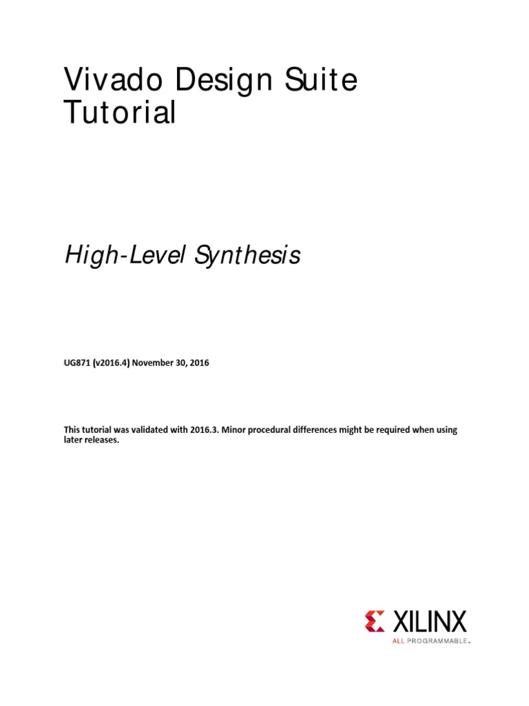 Ug871 Vivado High Level Synthesis Tutorial | PDF | C (Programming Language) | Graphical User ...