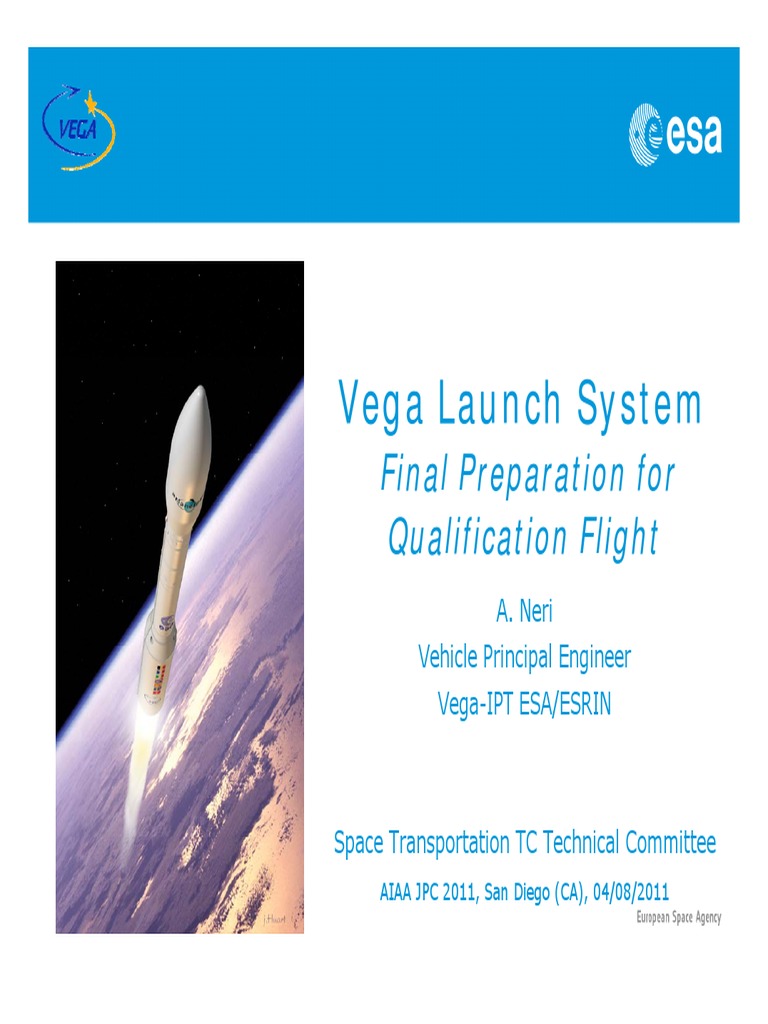 Vega Program Status | PDF | European Space Agency | Flight