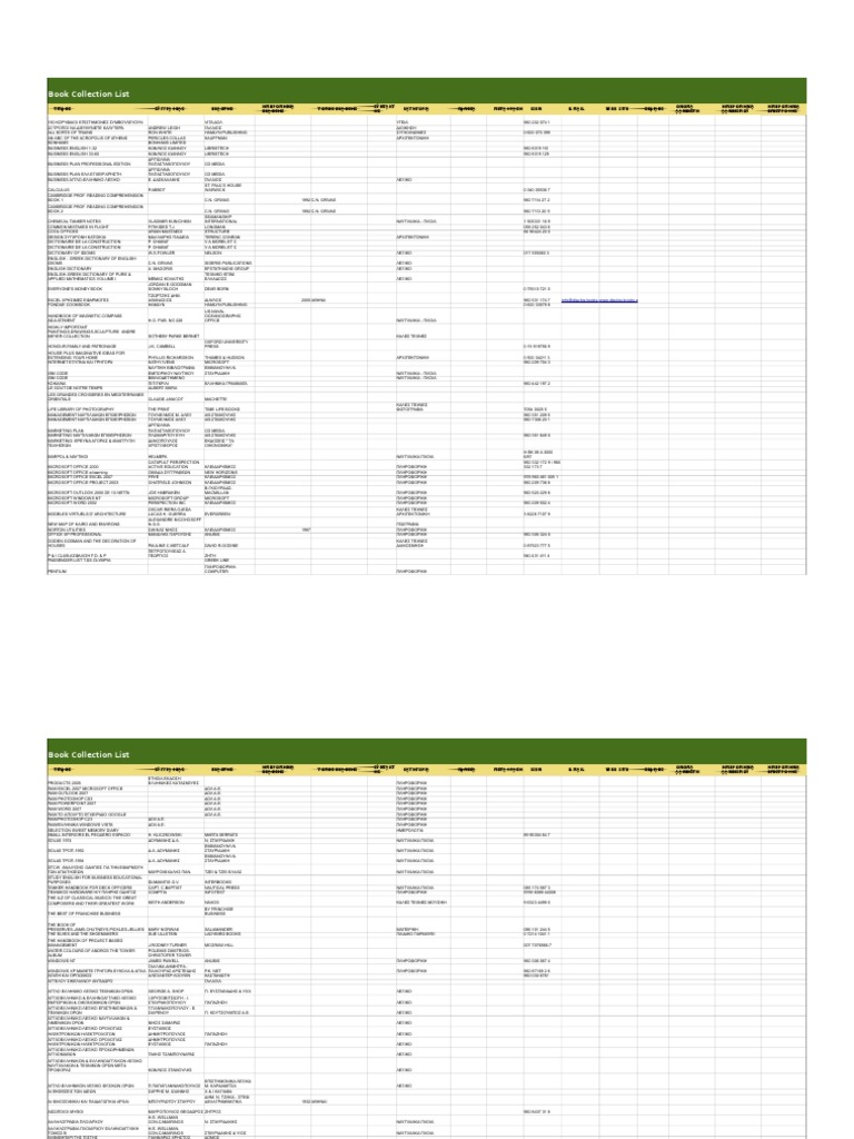 Book Collection List1 | PDF