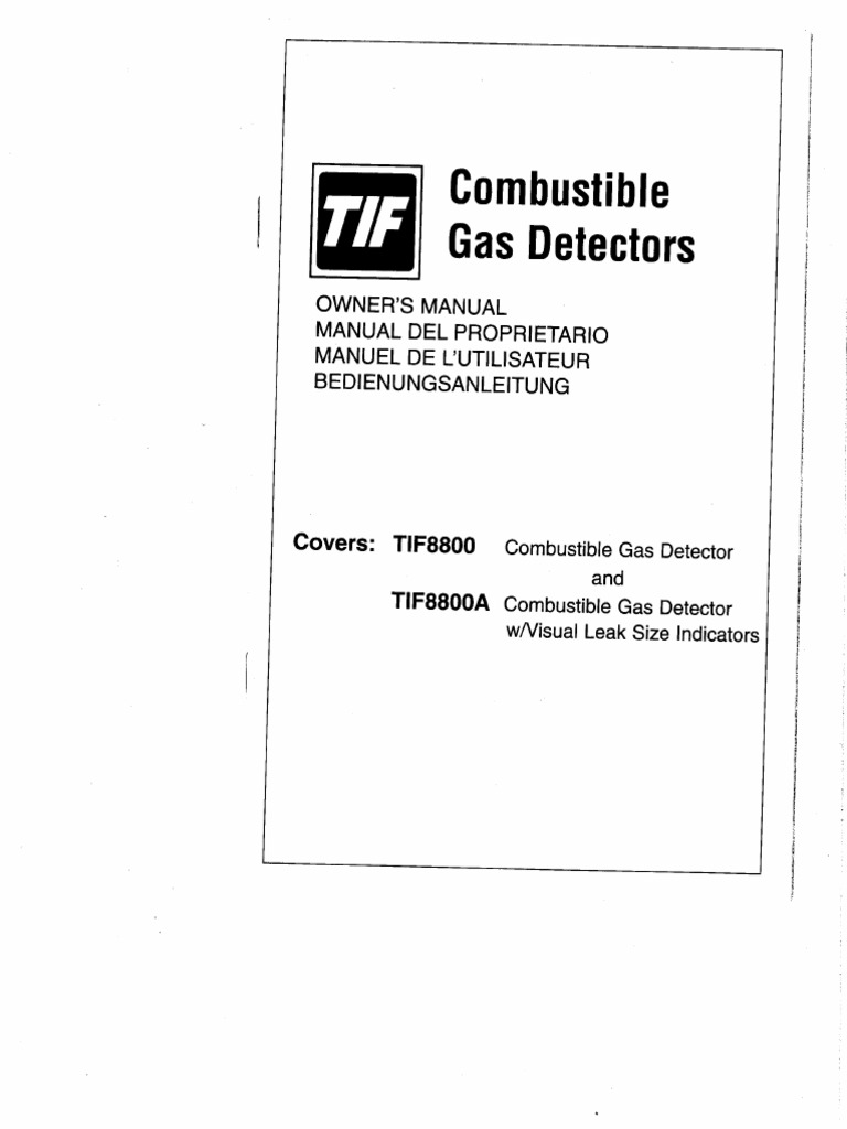 Manual Detector Gases Tif 8800a | PDF