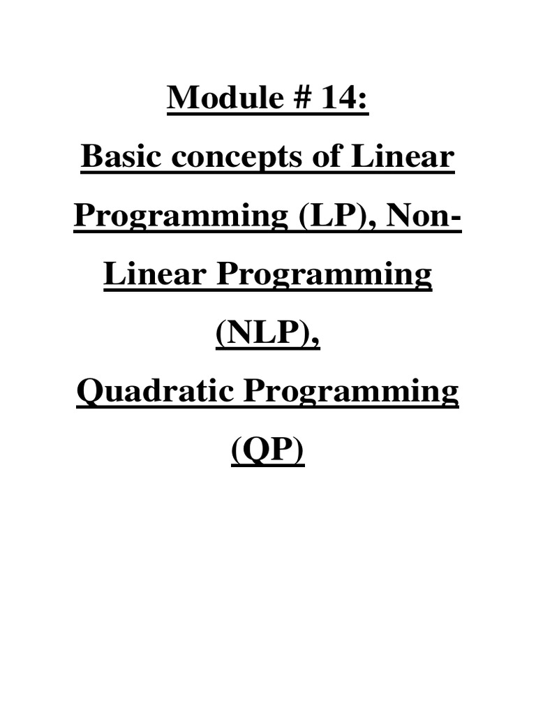 Optimization Using Linear Programming Pdf Basis Linear Algebra Matrix Mathematics 