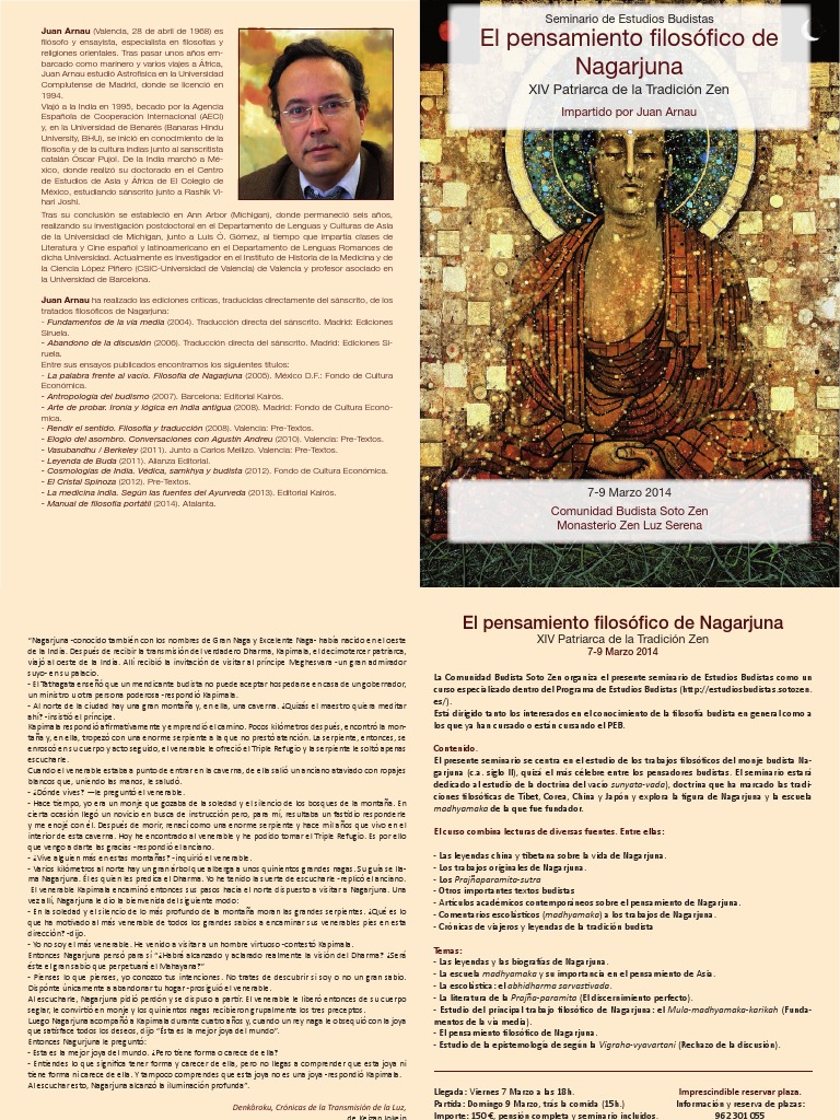 El Pensamiento Filosófico de Nagarjuna | PDF | Religiones indias | Jainismo