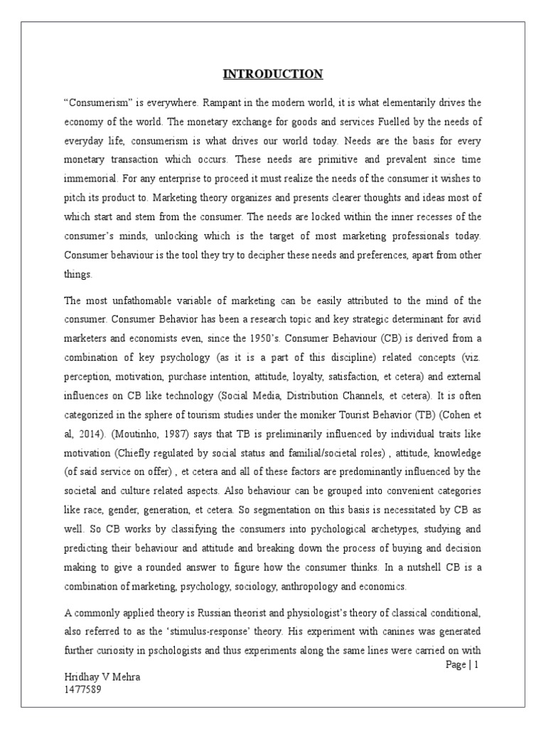 Case Study With References | PDF | Consumer Behaviour | Marketing