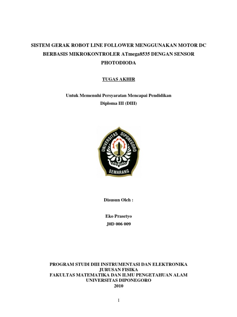 Sistem Gerak Robot Line Follower Menggunakan Motor DC Berbasis ...