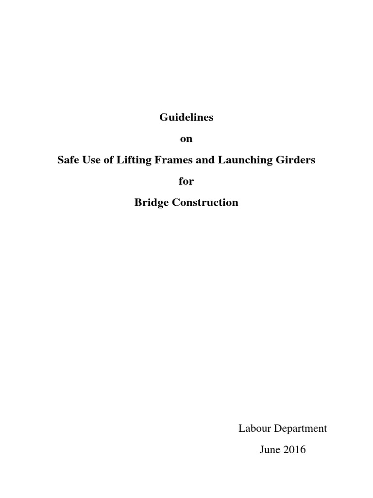Safe Use of Lifting Frames in Bridge Construction | PDF | Occupational ...