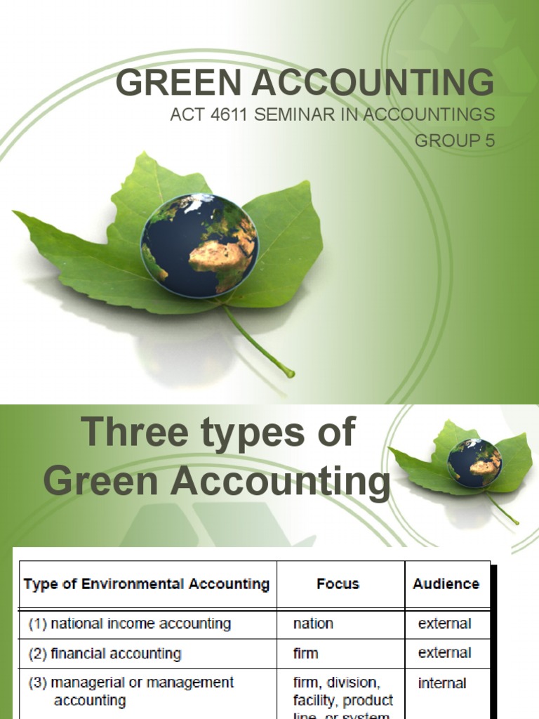 Green Accounting | PDF | Cost | Sustainability