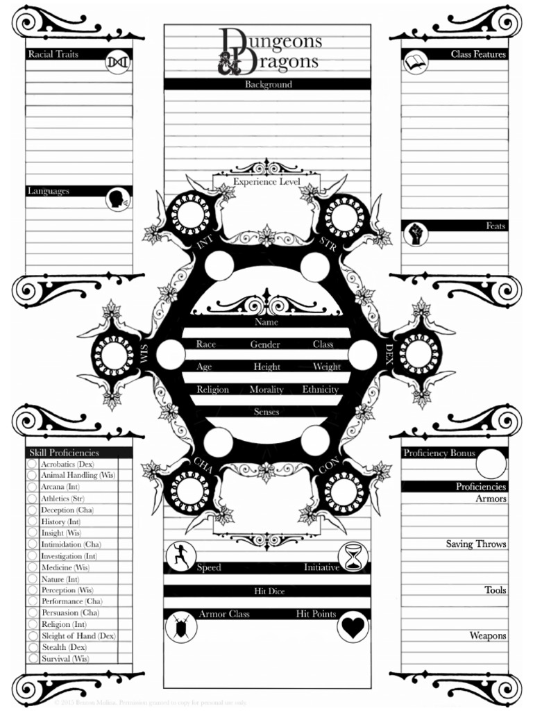 Filligree Character Sheet | PDF