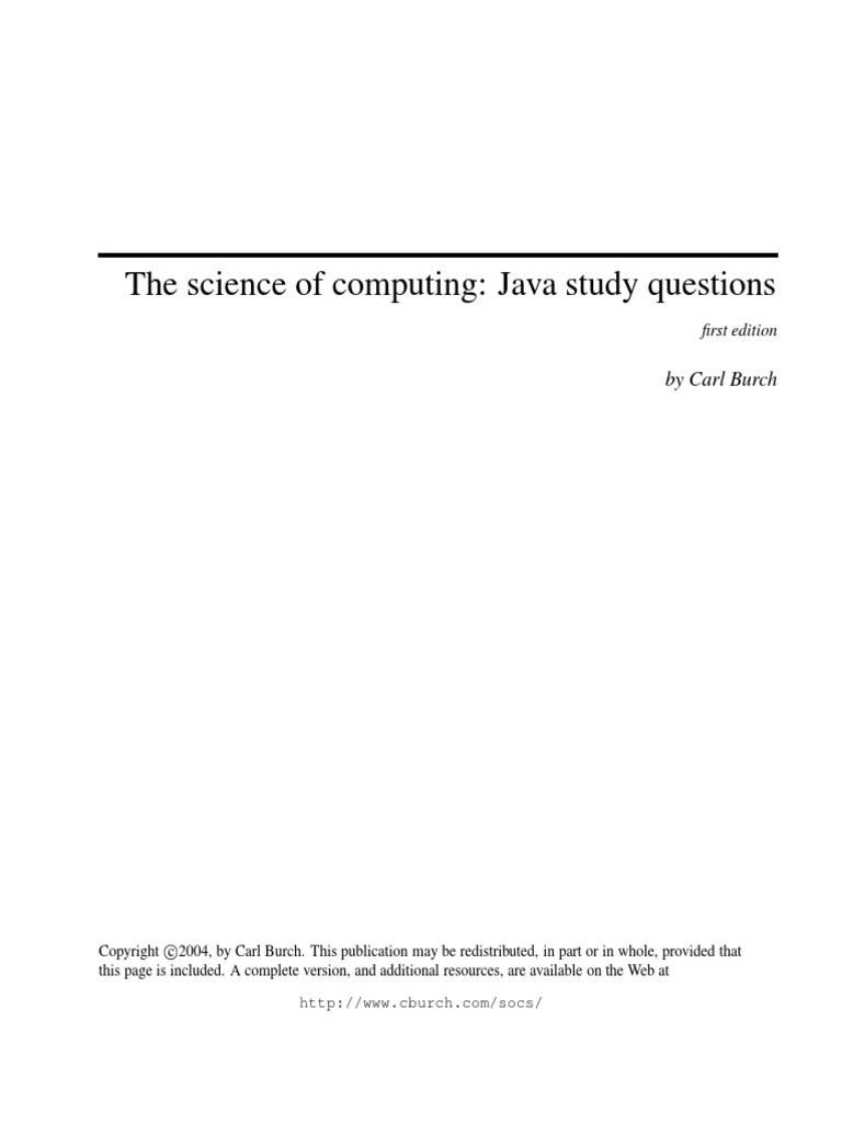 v1 Java Study Question | Download Free PDF | Method (Computer Programming) | Java (Programming ...