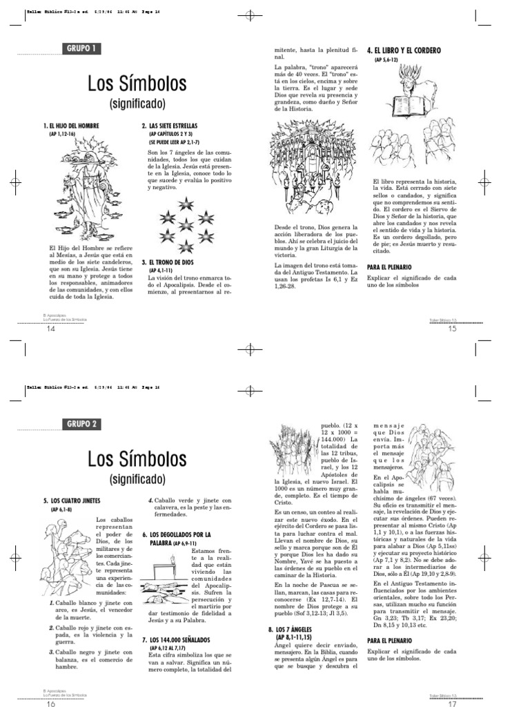 Simbolos de Apocalipsis | PDF | Libro de revelación | Cordero de Dios