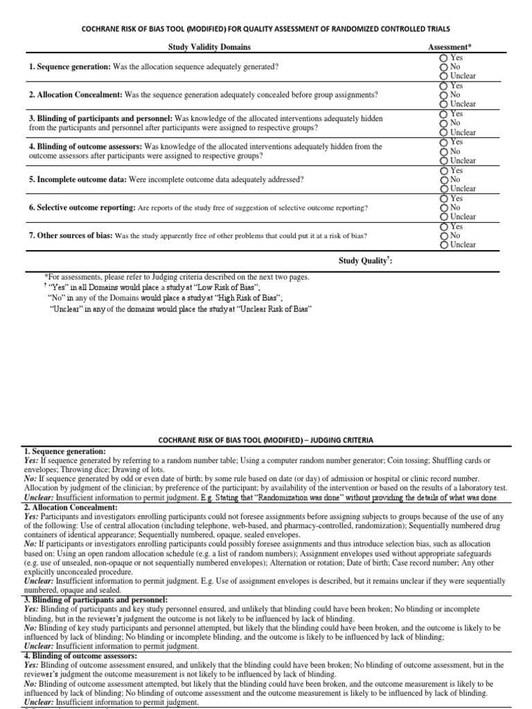cochrane risk of bias tool 1.pdf | Randomized Controlled Trial ... cochrane risk of bias tool 1.pdf | Randomized Controlled Trial ...