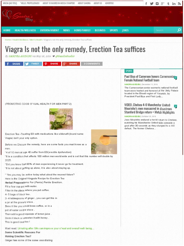 Erection Tea Recipe for ED Relief | PDF | Erectile Dysfunction