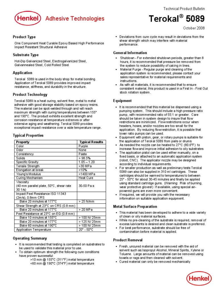 Terokal 5089-EN.pdf | Adhesive | Epoxy