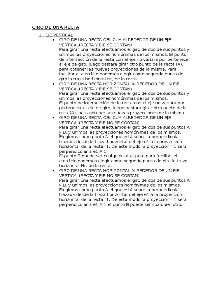 Giro de Una Recta | PDF | Línea (geometría) | Nada