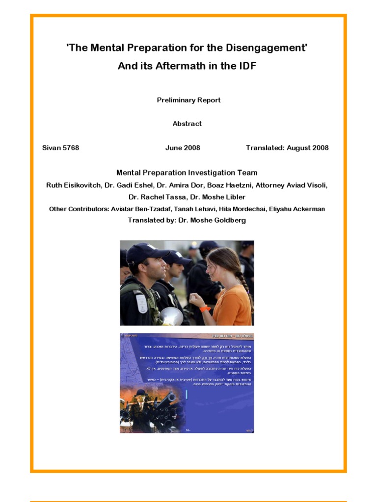Mental Preparation | PDF | Israel Defense Forces | Israeli ...