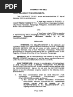 Contract To Buy & Sell - Format Sample | PDF | Philippines | Common Law