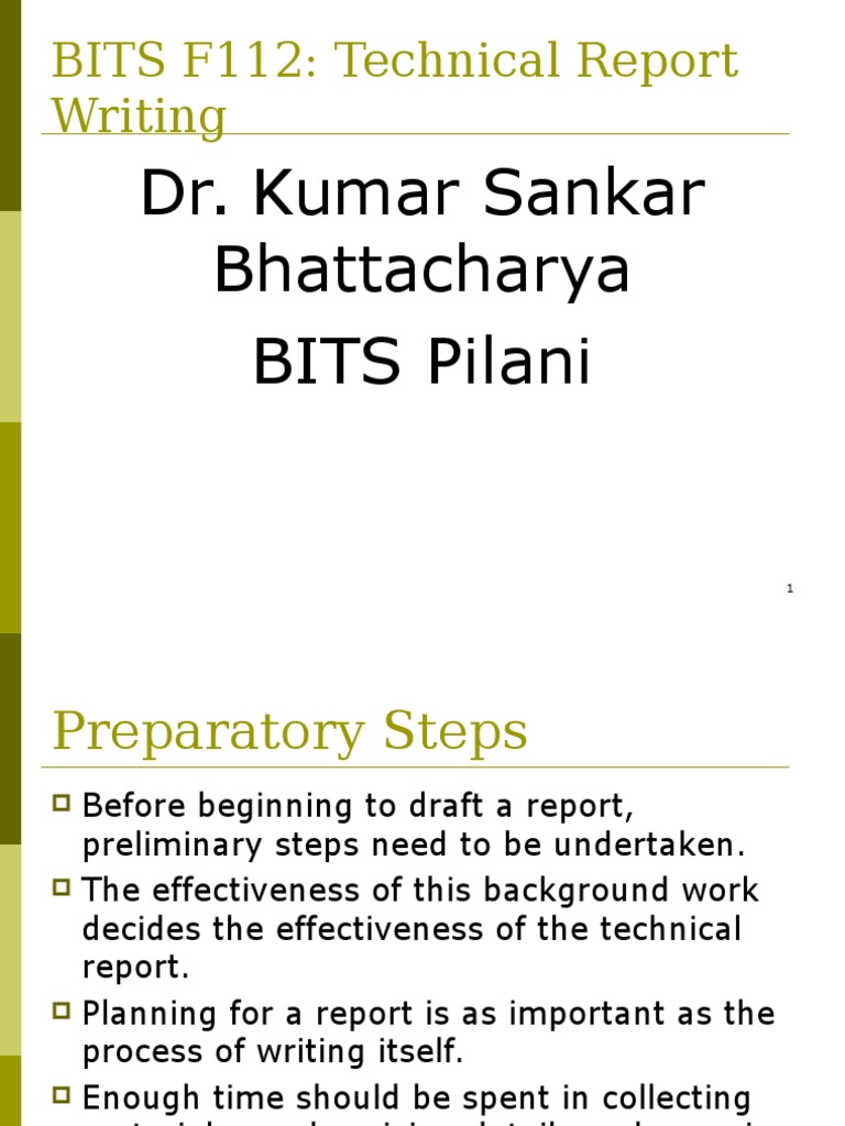 3.preparatory Steps For Report Writing | PDF | Data | Information