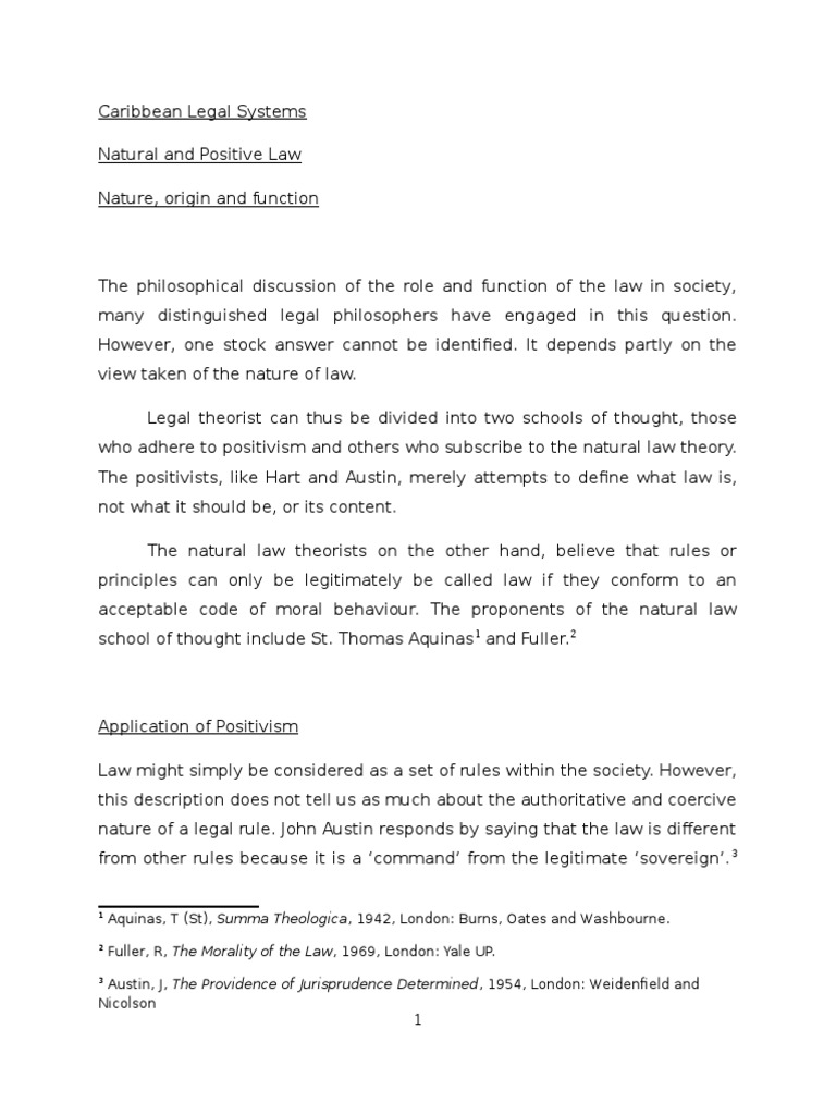 Lect. 2 Natural and Positive Law | PDF | Jurisprudence | Morality