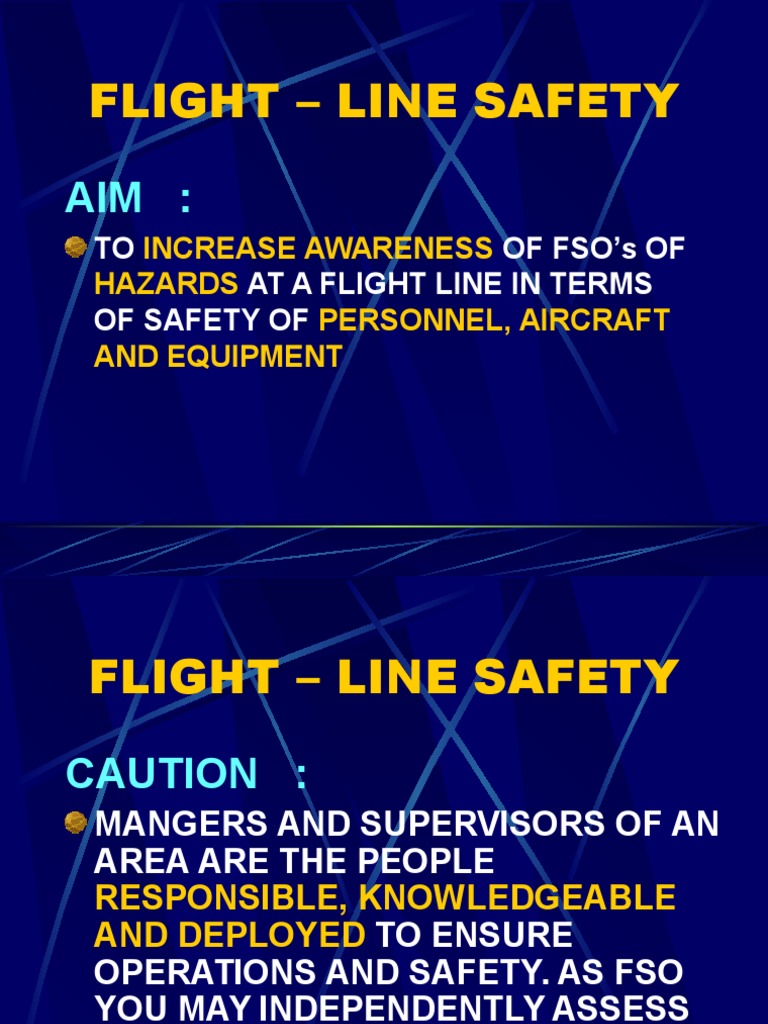 Flight - Line Safety | PDF | Housekeeping | Aircraft