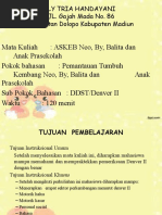 Panduan Lembar DDST untuk Anak | PDF