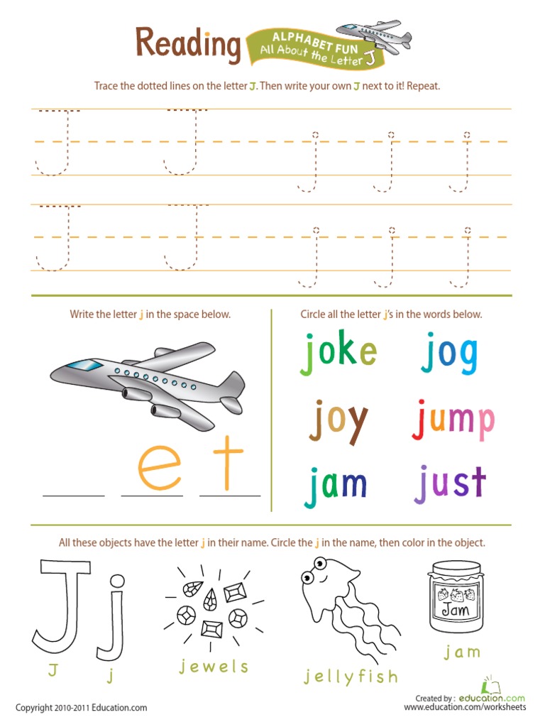 Reading All About Letter J | PDF