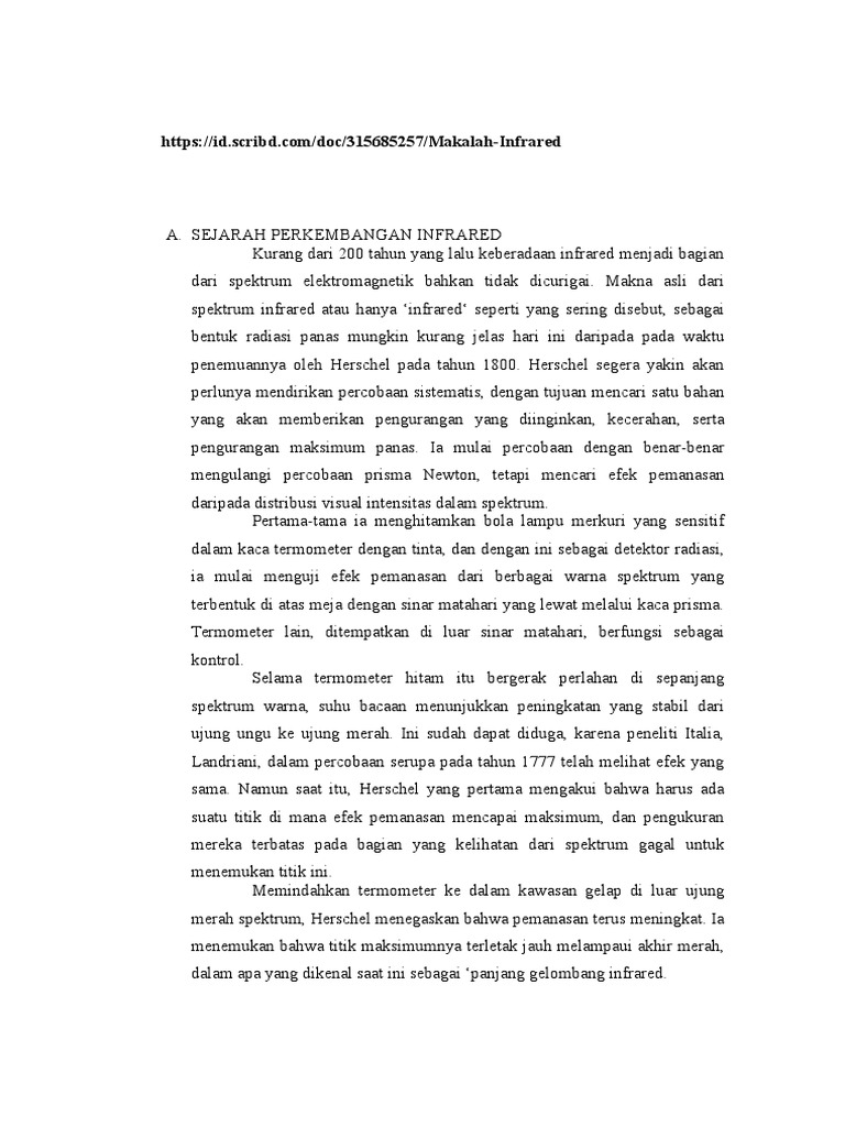 Sejarah dan Pengertian Infrared | PDF | Ilmu Sosial | Sains & Matematika