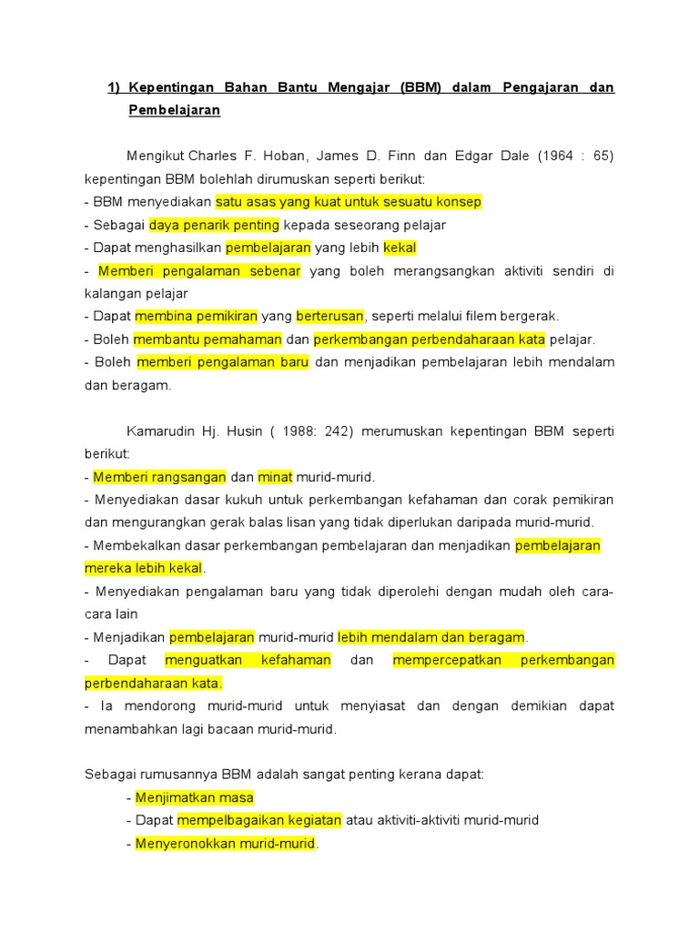 1 0 Kepentingan Bahan Bantu Mengajar | PDF | Karier & Perkembangan