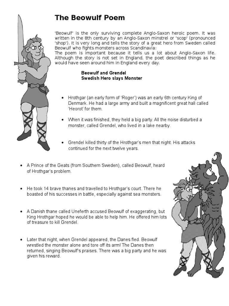 The Beowulf Poem (Summary Level A2) | PDF | Beowulf | Geats
