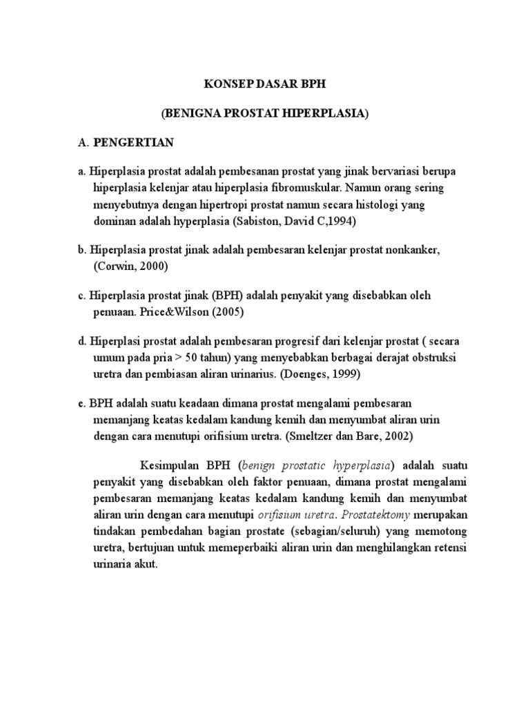 Konsep Dasar BPH | PDF
