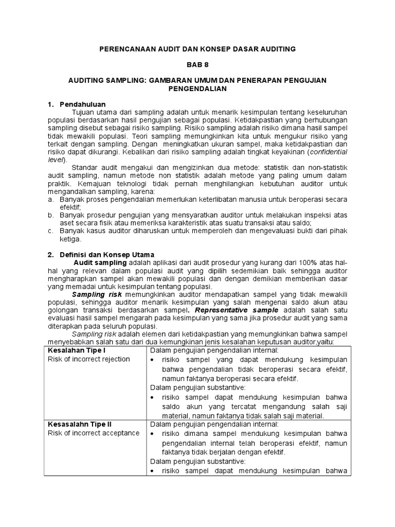 Perencanaan Audit Dan Konsep Dasar Auditing | PDF