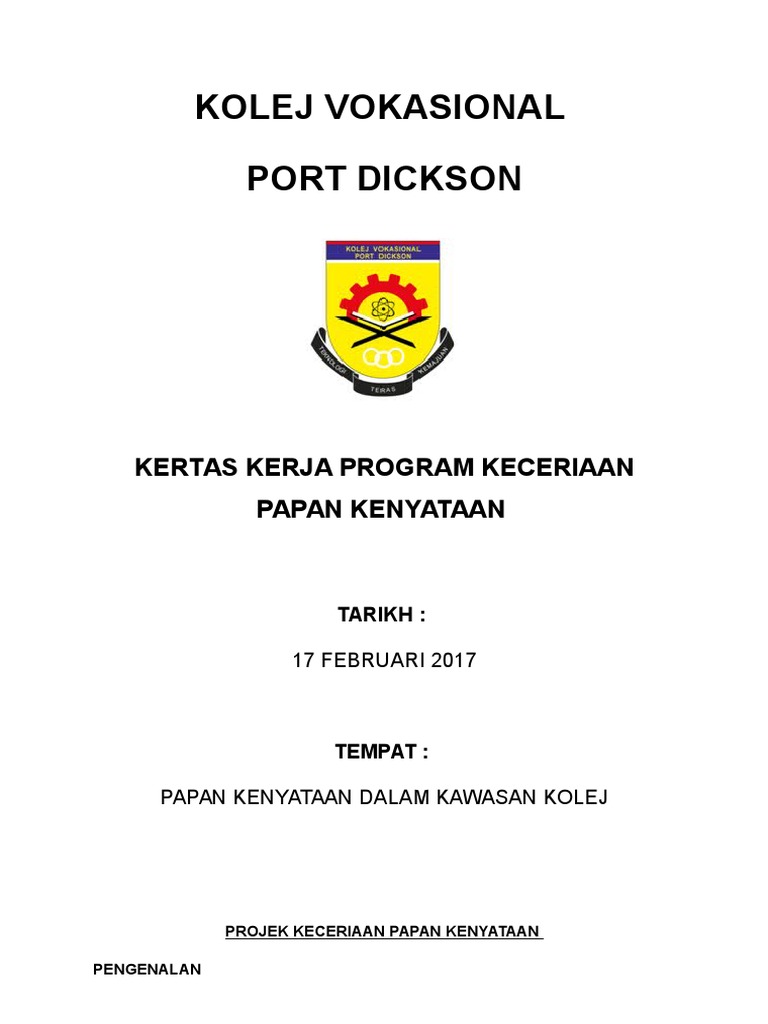 Kertas Kerja Program Keceriaan Papan Kenyataan Rev 1 | PDF