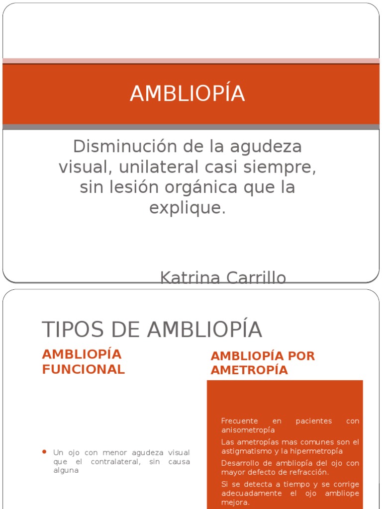 Ambliopa | PDF | Ojo humano | Sentidos