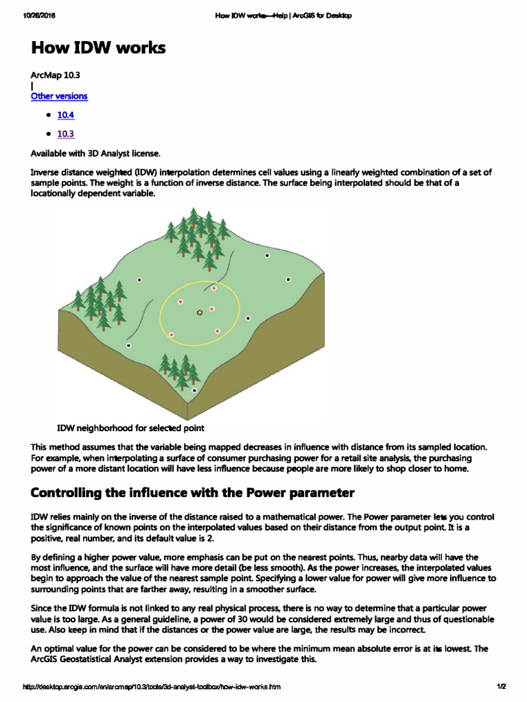 How IDW Works | PDF | Interpolation | Variable (Mathematics)