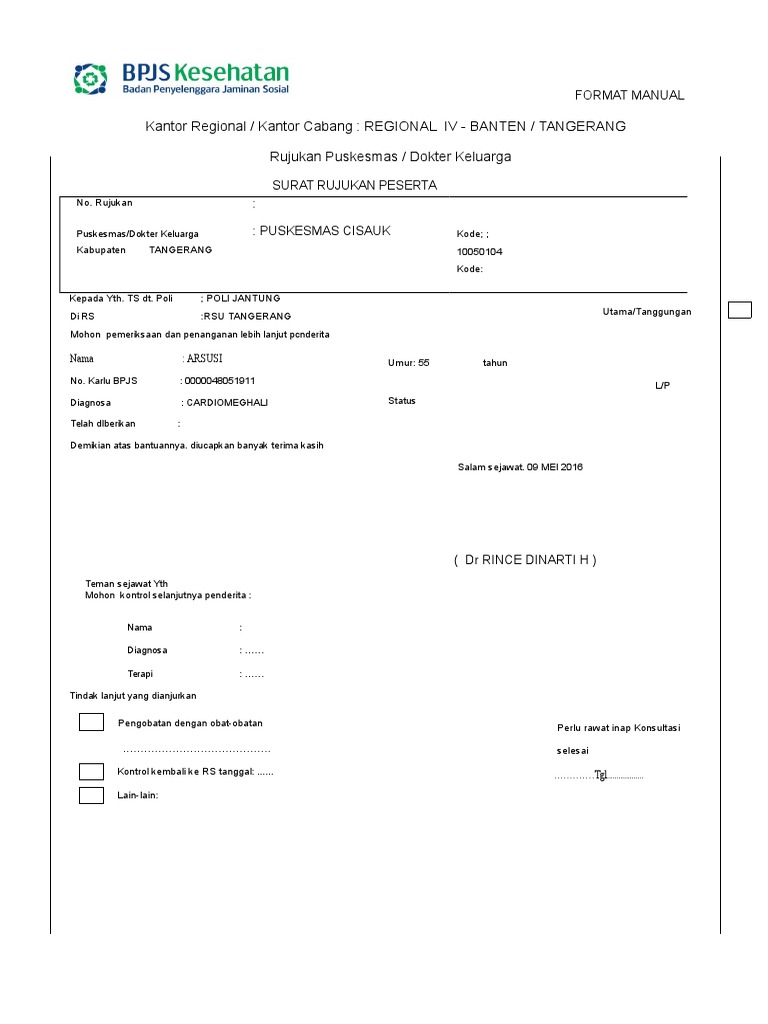 Surat Rujukan Manual | PDF