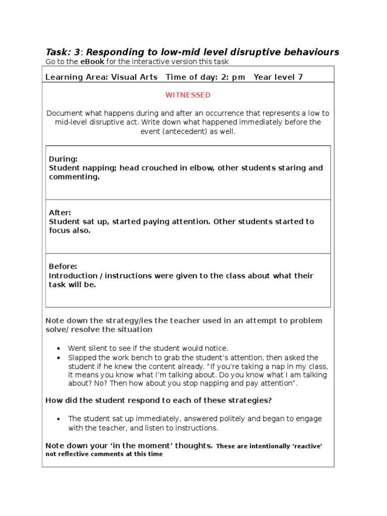 Disruptive Behaviour | PDF | Cognition | Psychological Concepts