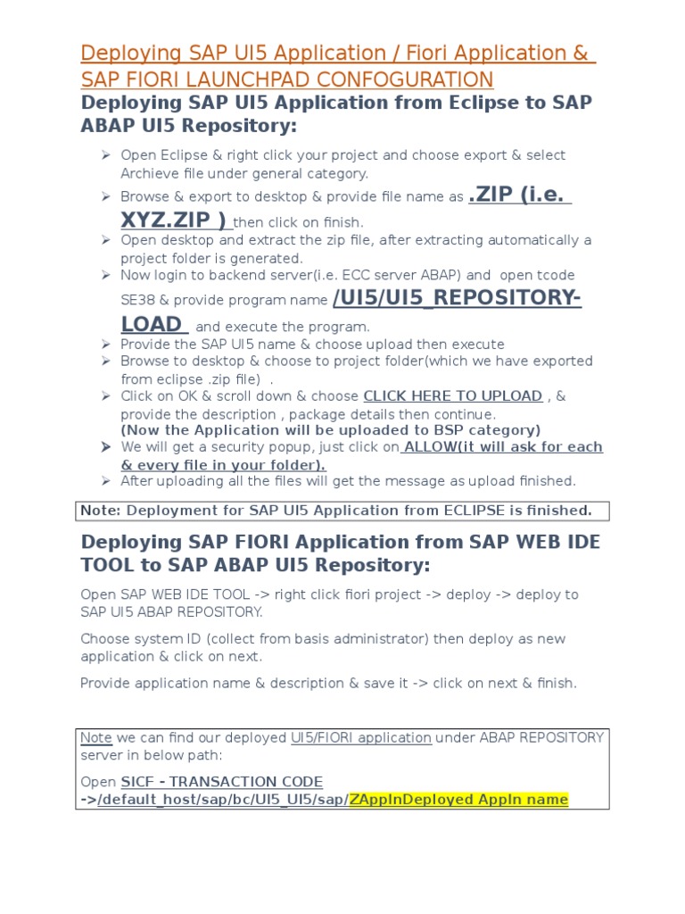 Deploying SAP UI5 Application | PDF | Eclipse (Software) | Application ...