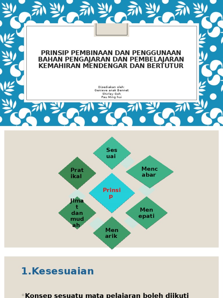 Prinsip Pembinaan Dan Penggunaan Bahan PDP | PDF