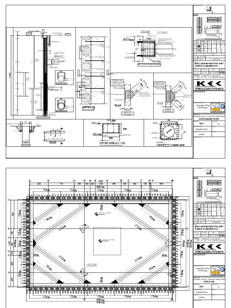 Shoring Layout and Details for Excavation | PDF | Deep Foundation ...