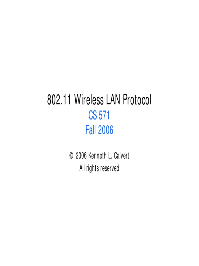 Wlan Protocol and Mechanism For Better Connectivity PDF | PDF