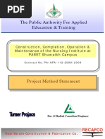 Method Statement For Civil Works | PDF | Masonry | Concrete