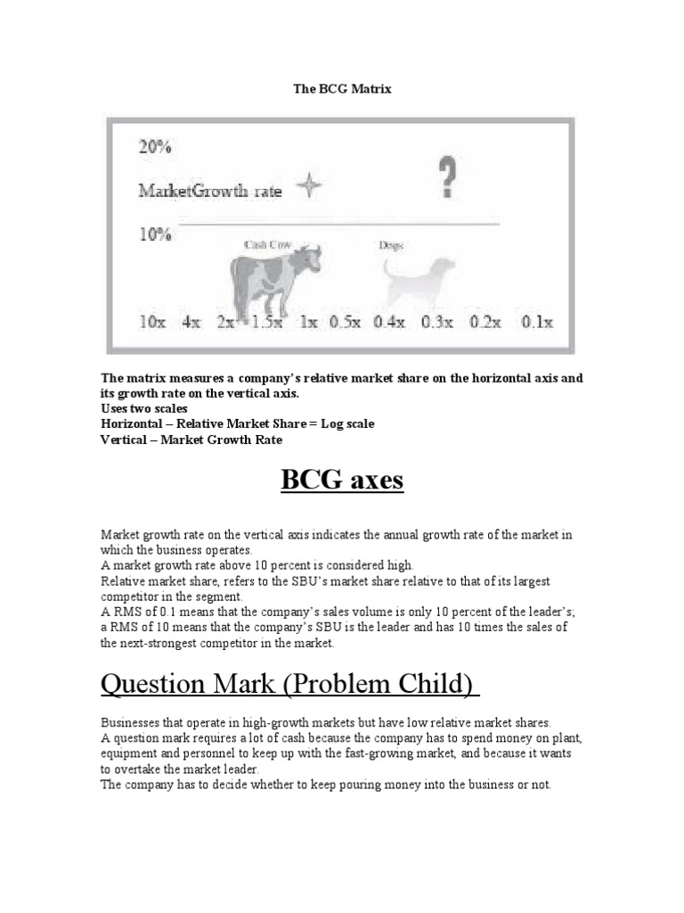 The BCG Matrix | PDF | Business | Business Economics