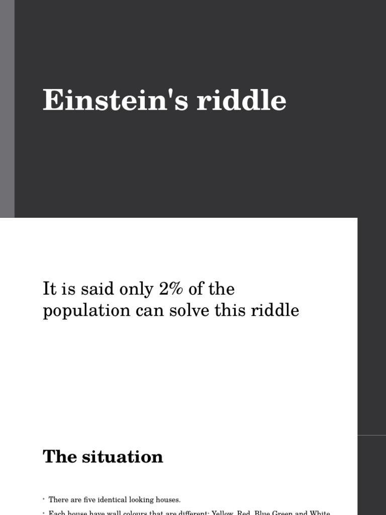 Einsteins Riddle | PDF