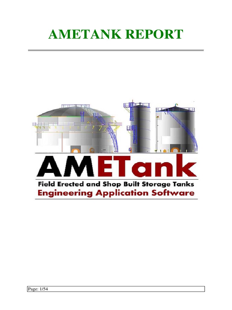 Ametank Model Example 2 API 650 Calculation Report PDF | PDF