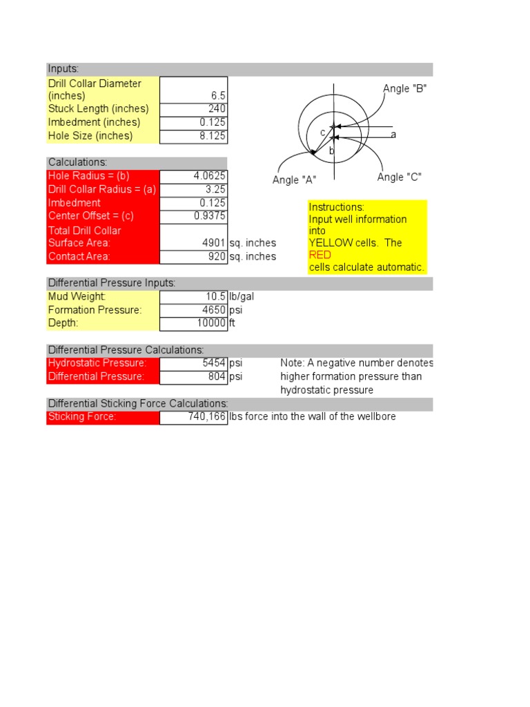 Differential Sticking Example | PDF