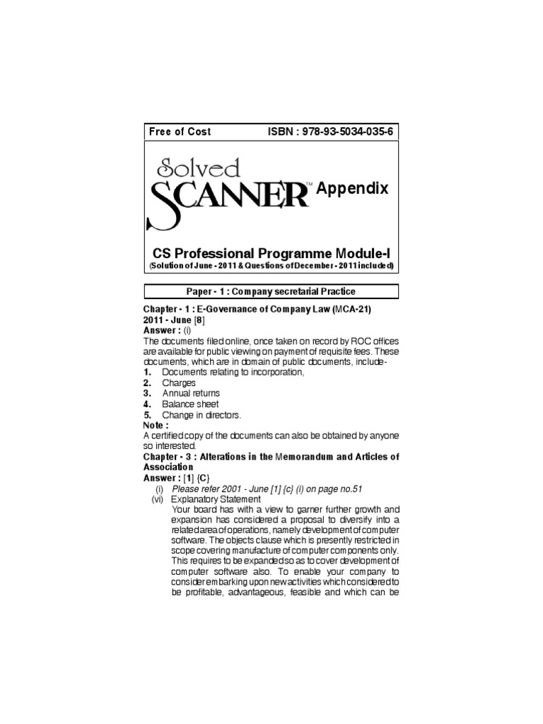 Appendix Solved Scanner CS Professional M-I Paper-1 | PDF | Board Of ...