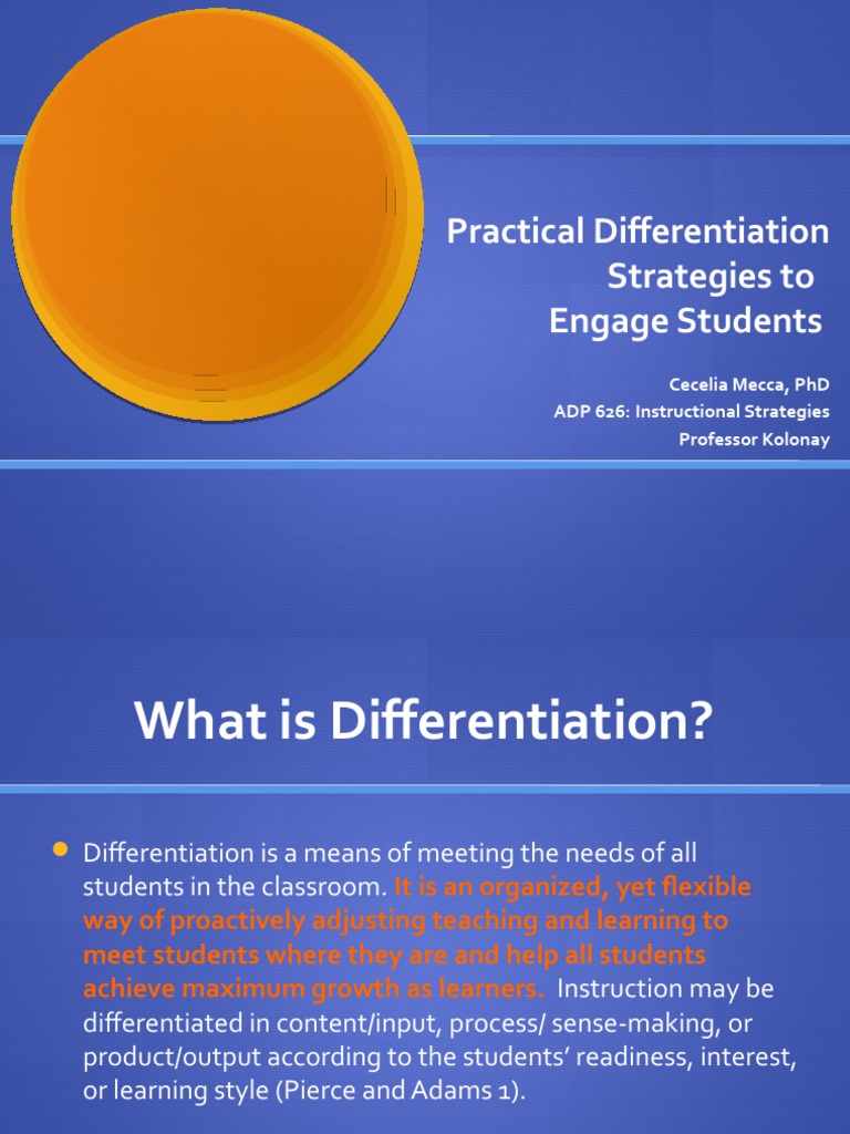 Practical Differentiation Strategies To Engage Students | PDF ...