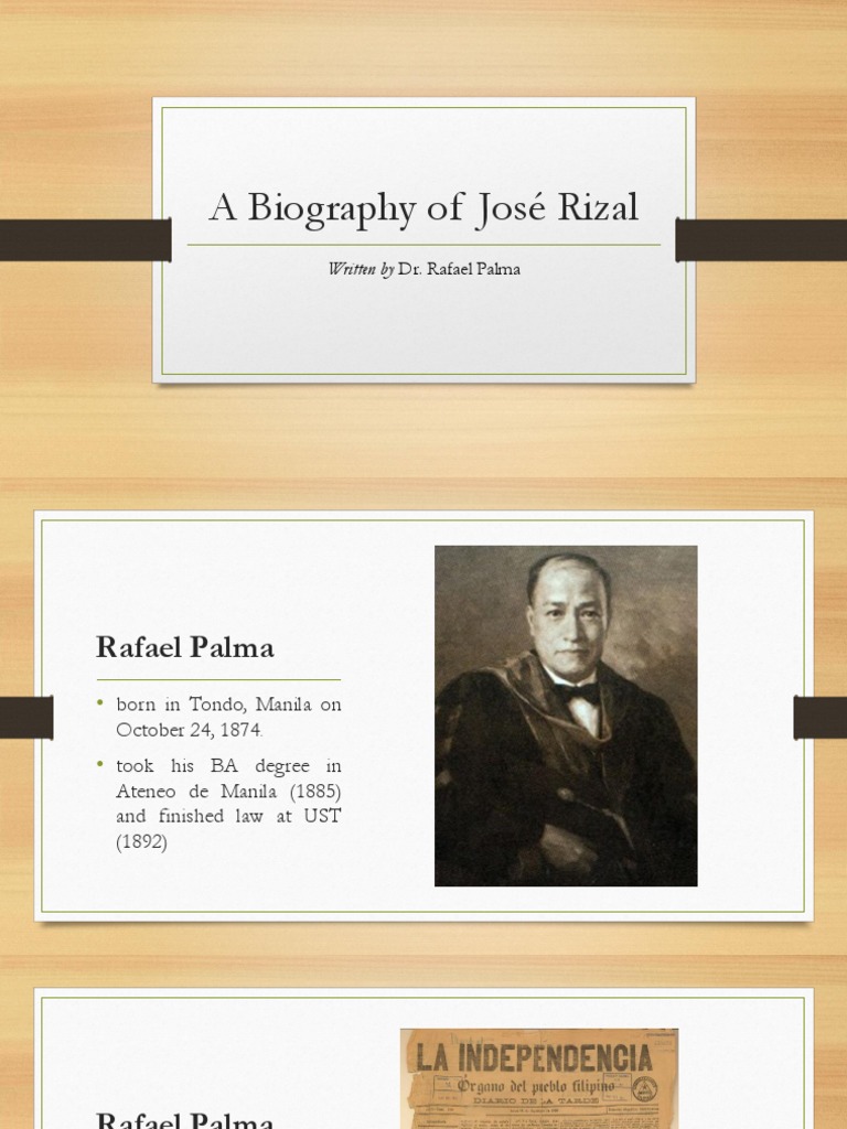 Biography of Rizal - Rafael Palma | PDF | Catholic Church | Funeral