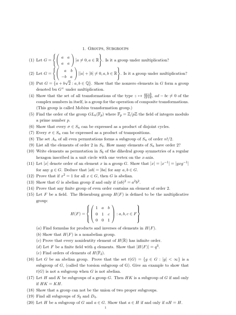 Modern Algebra | PDF | Group (Mathematics) | Permutation