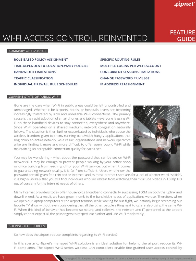 Wi-Fi Access Control, Reinvented: Feature Guide | PDF | Wi Fi ...