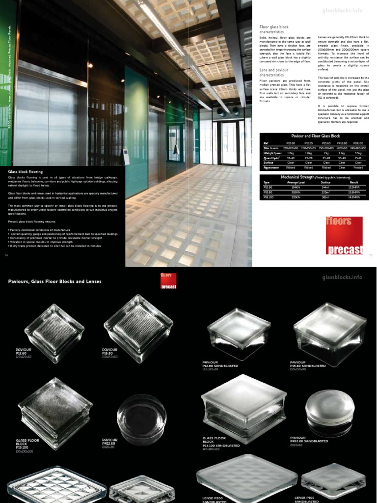 Precast Glass Block Flooring | PDF | Precast Concrete | Glasses