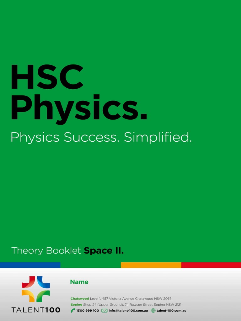 HSC Physics Space Workbook | PDF | Orbit | Gravity